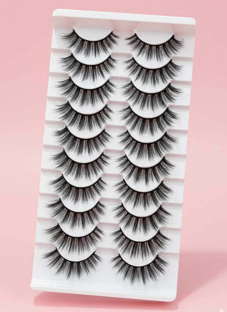 Cool Premium Mink Eyelashes | Pack of 10 Perfect for daily wear